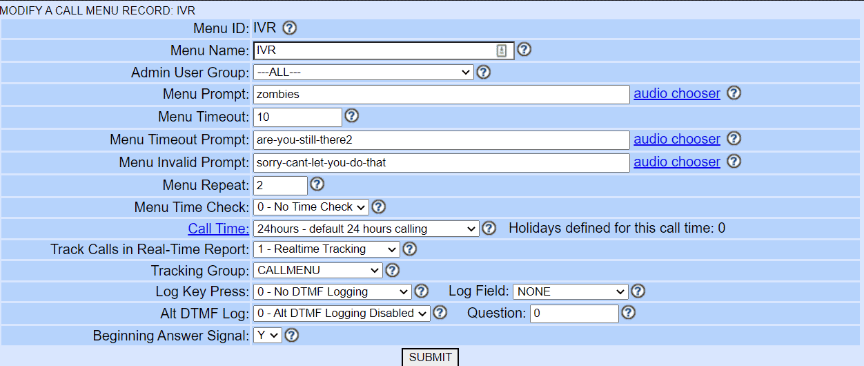 How to Create an IVR for inbound calls in Vicidial - SEO XOOM