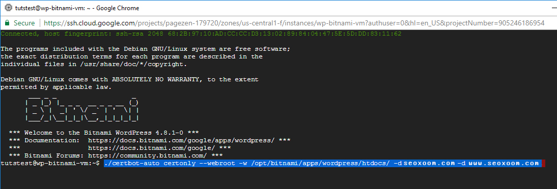How to renew lets encrypt ssl certificate google cloud bitnami
